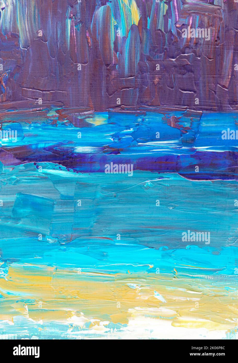 Abstract artistic colorful rough background. Hand drawn calm oil ...