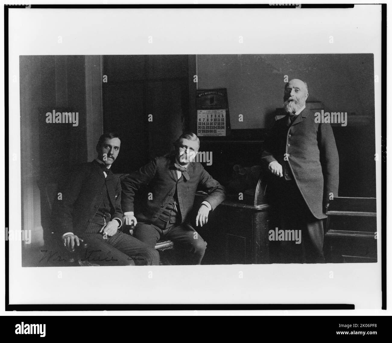 Three Treasury Department employees, Mr. Steele(?) and two other men ...