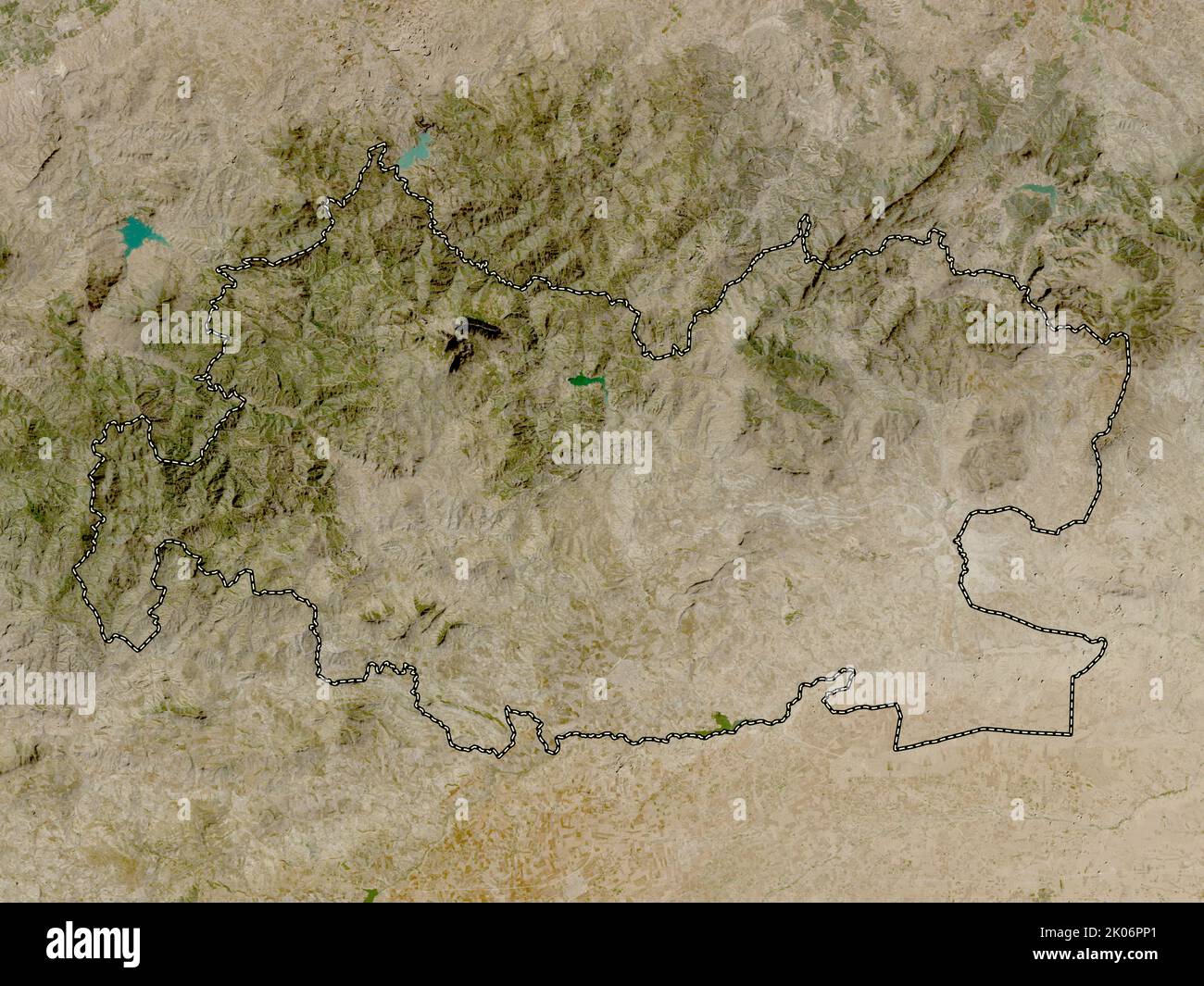 Tissemsilt, province of Algeria. Low resolution satellite map Stock ...