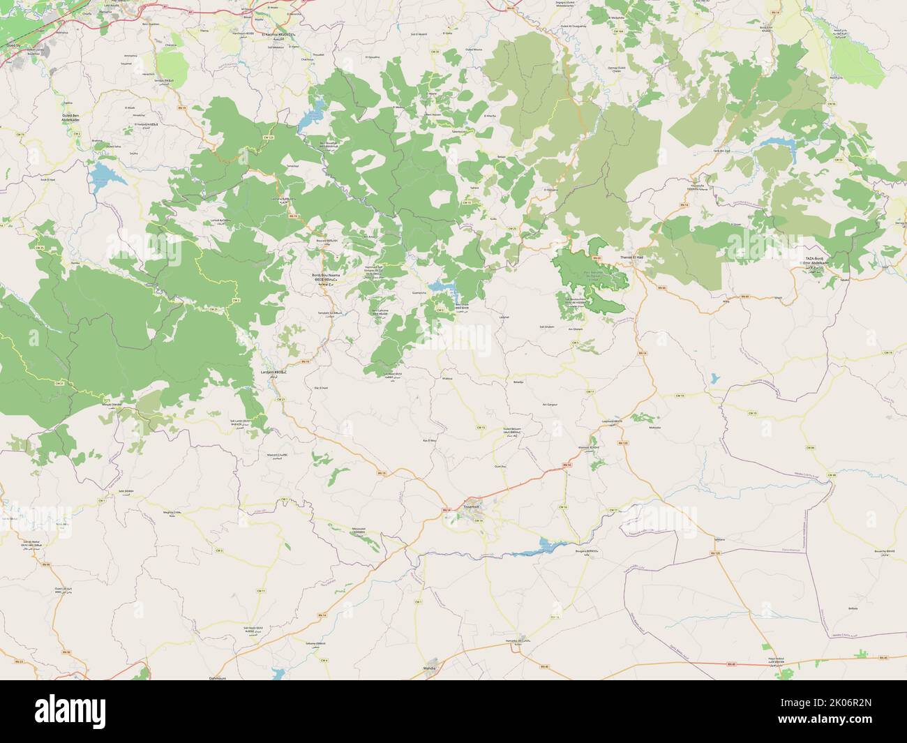 Tissemsilt, province of Algeria. Open Street Map Stock Photo - Alamy
