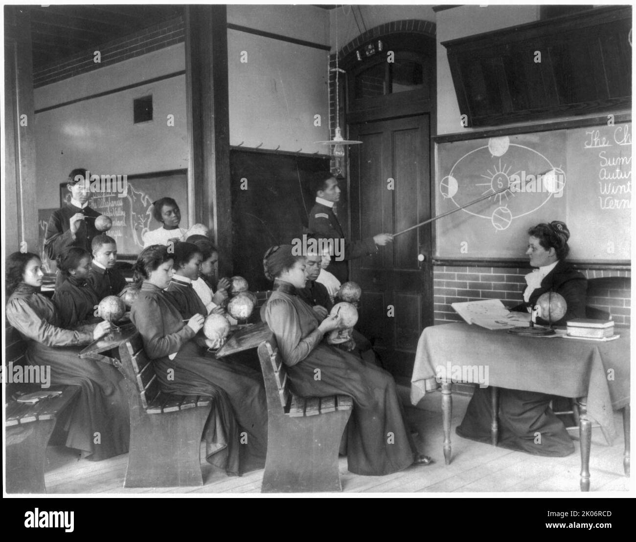 A class in mathematical geography studying earth's rotation around the ...