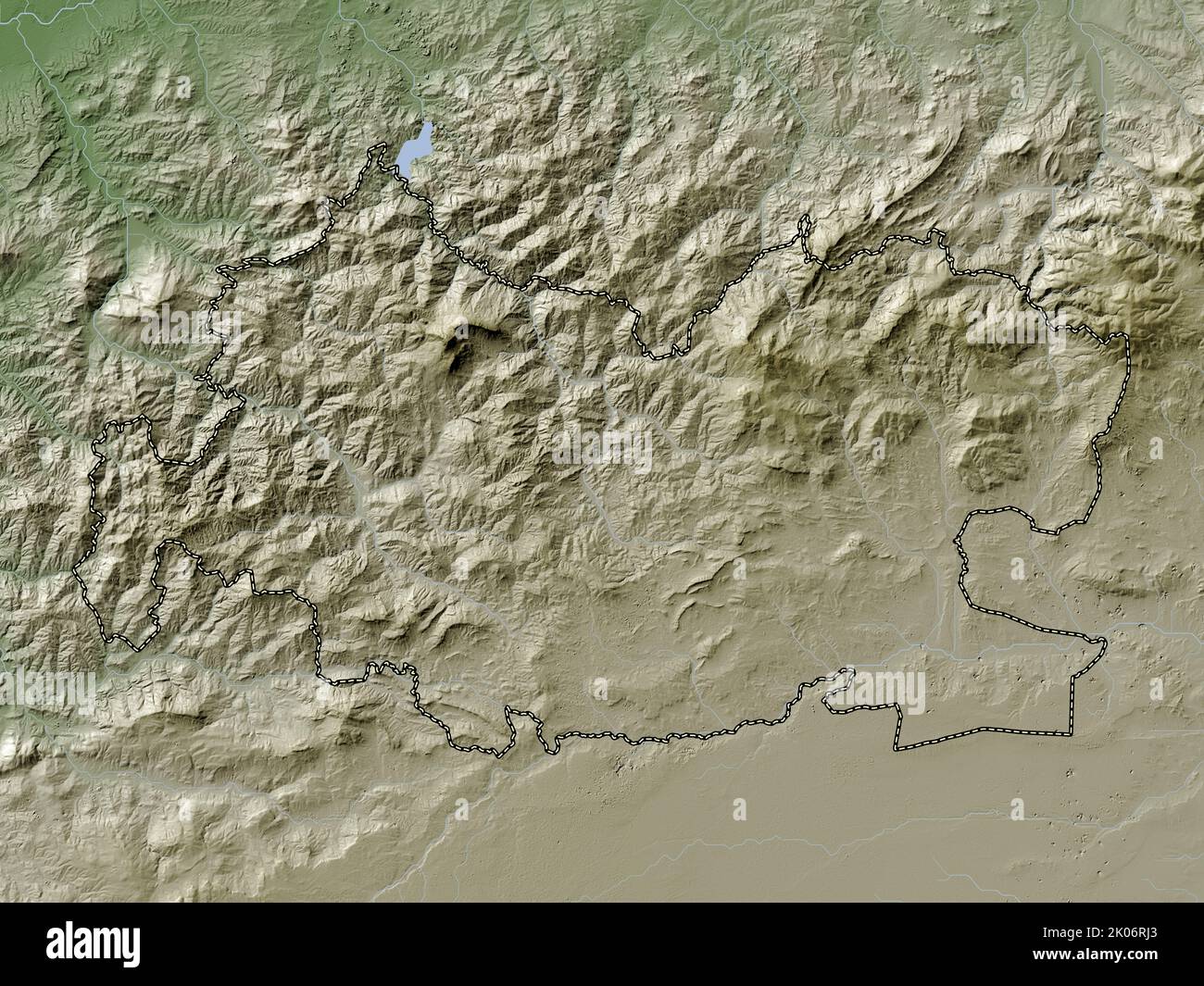 Tissemsilt, province of Algeria. Elevation map colored in wiki style ...
