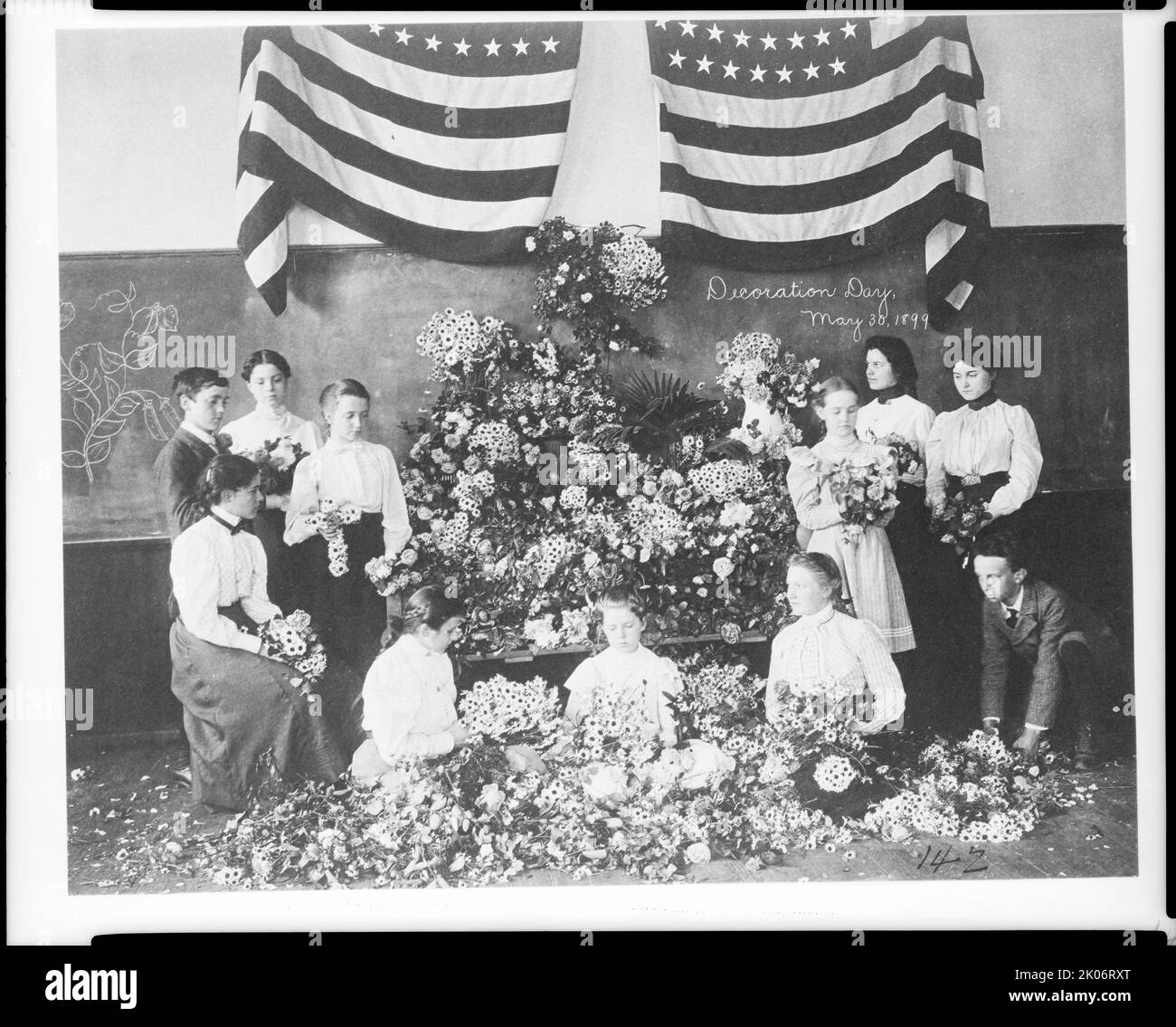 Historical flag of the united states of america w Black and White Stock ...