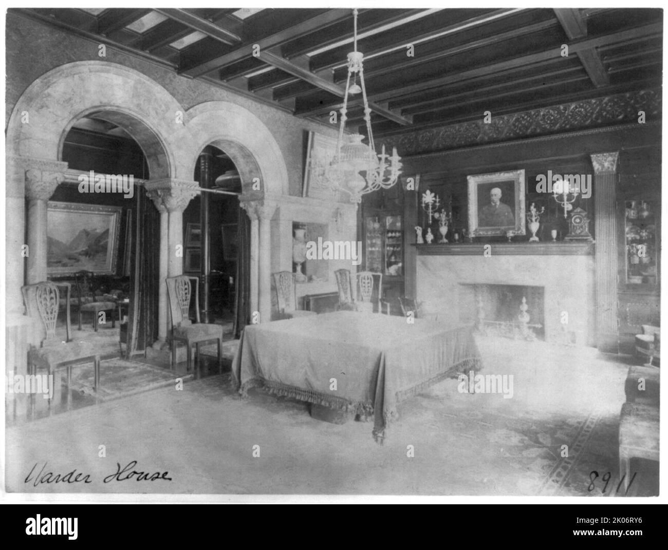Warder House, Washington, D.C., 1900?. Dining room(?), interior ...