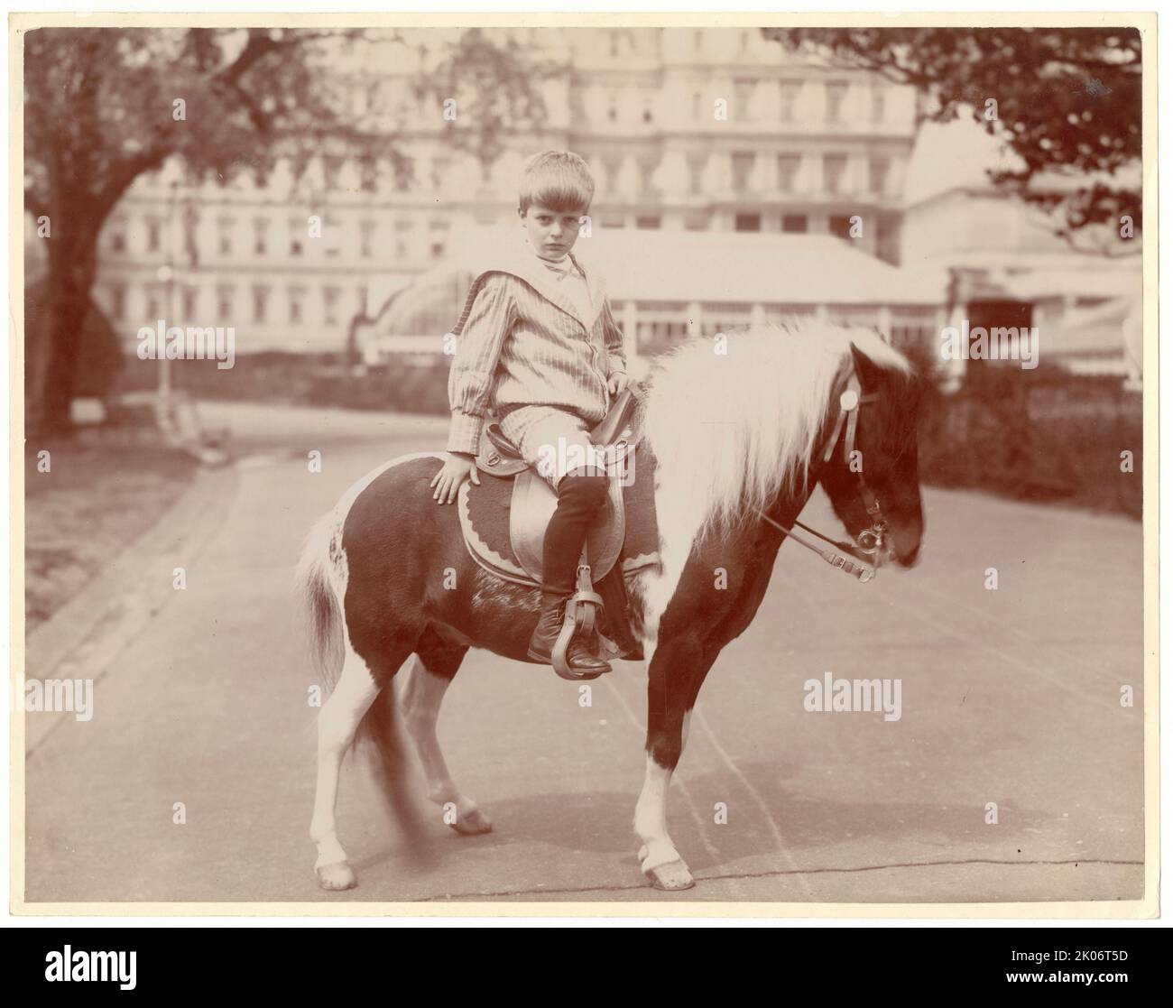 Archie Roosevelt on pony, "Algonquin", 1902. Photograph shows Archie ...