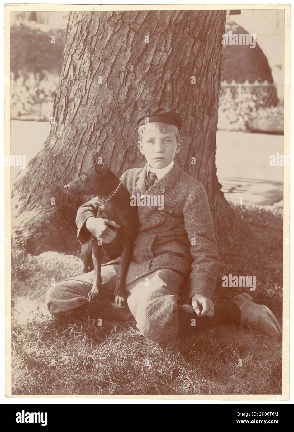 Kermit Roosevelt and Jack, the dog, 1902. Photograph shows Kermit ...