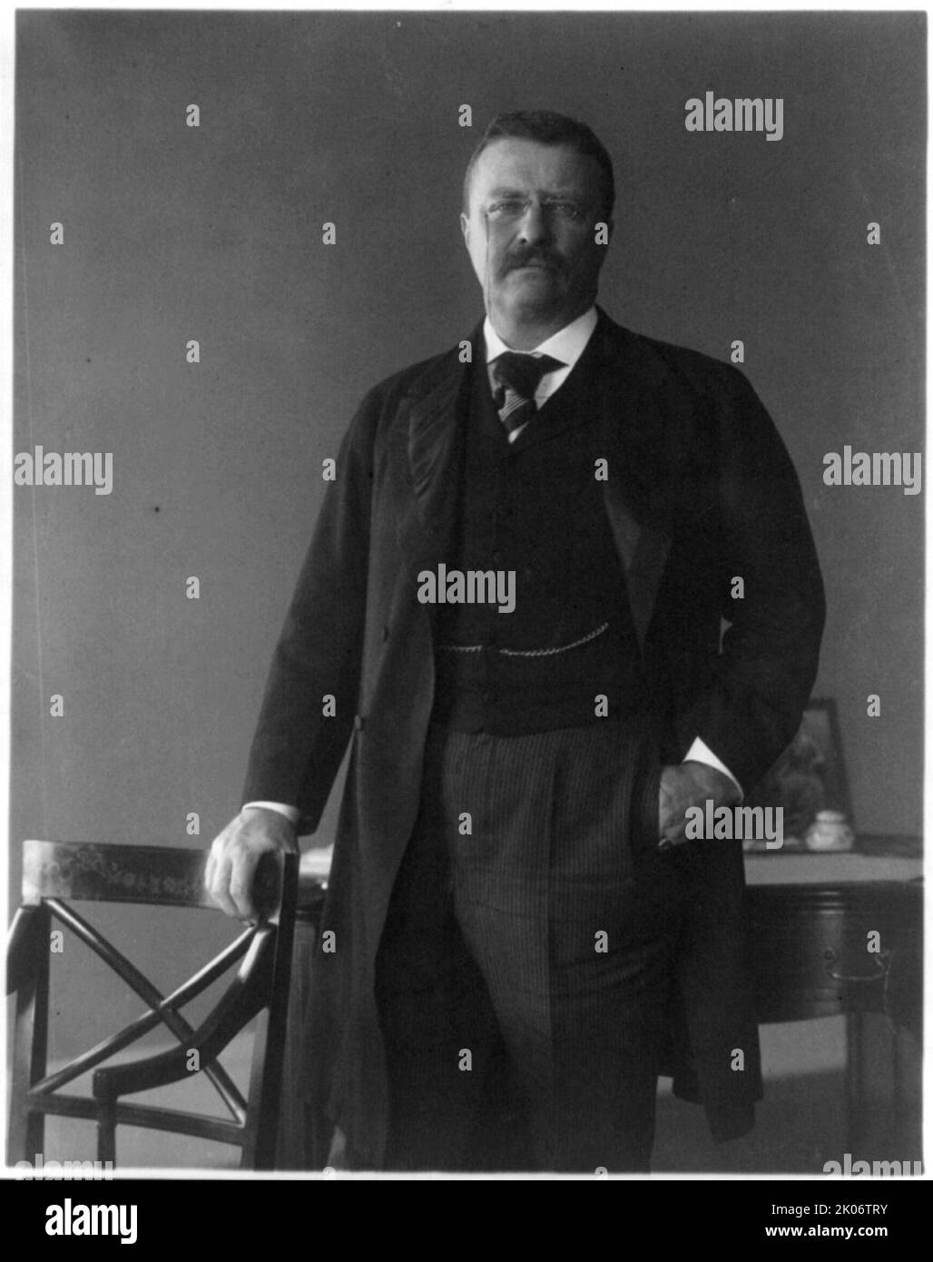 Theodore Roosevelt, Pres. U.S., 1858-1919, 1902. Photograph shows a ...