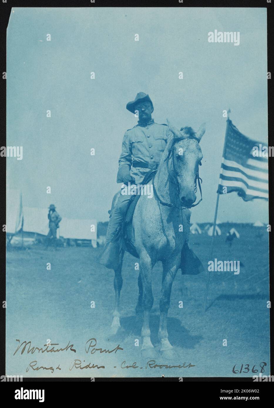 Montauk Point, Rough Riders, Col. Roosevelt, 1898. Photograph shows ...
