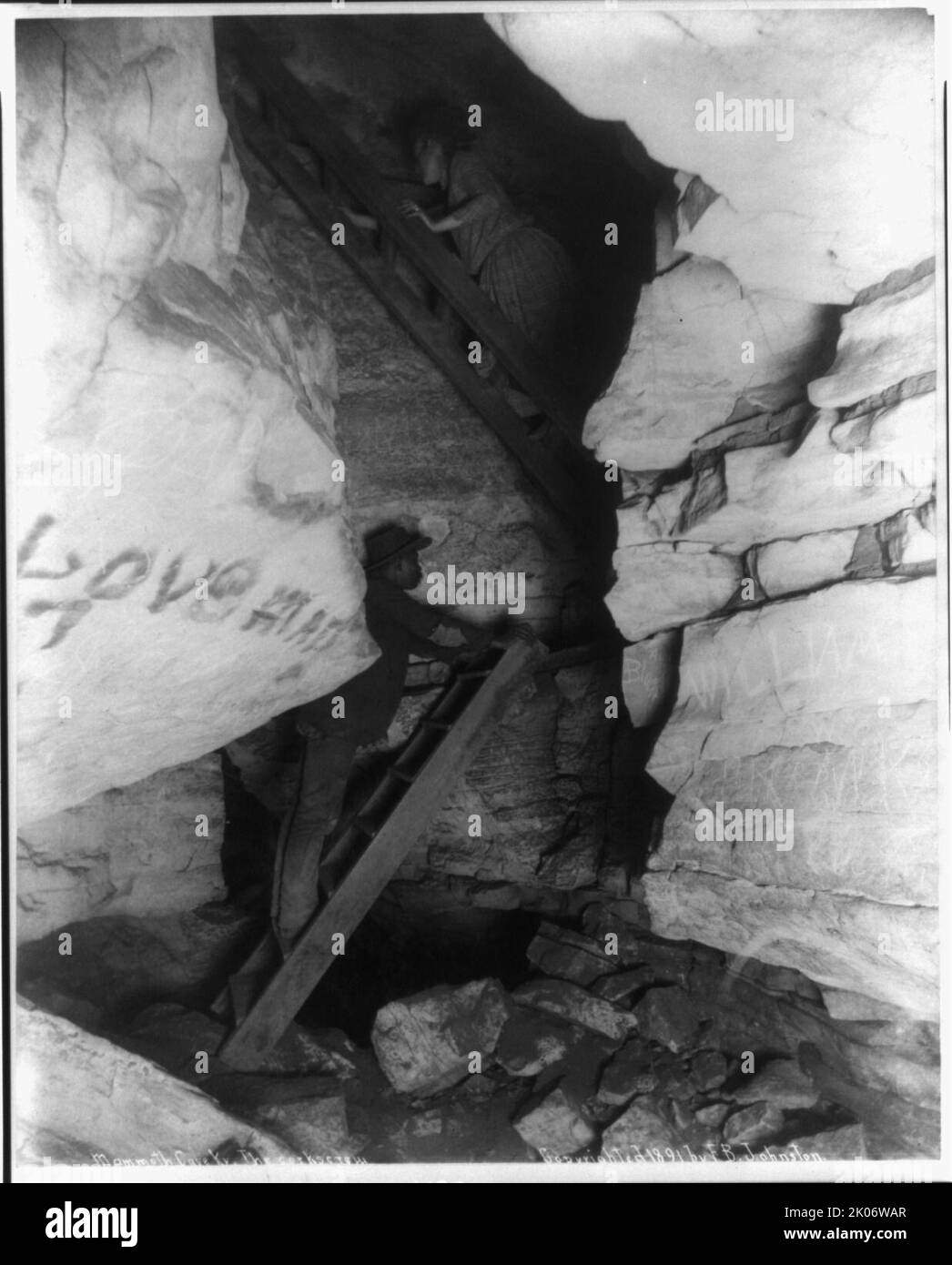 Underground cave woman Black and White Stock Photos & Images - Alamy