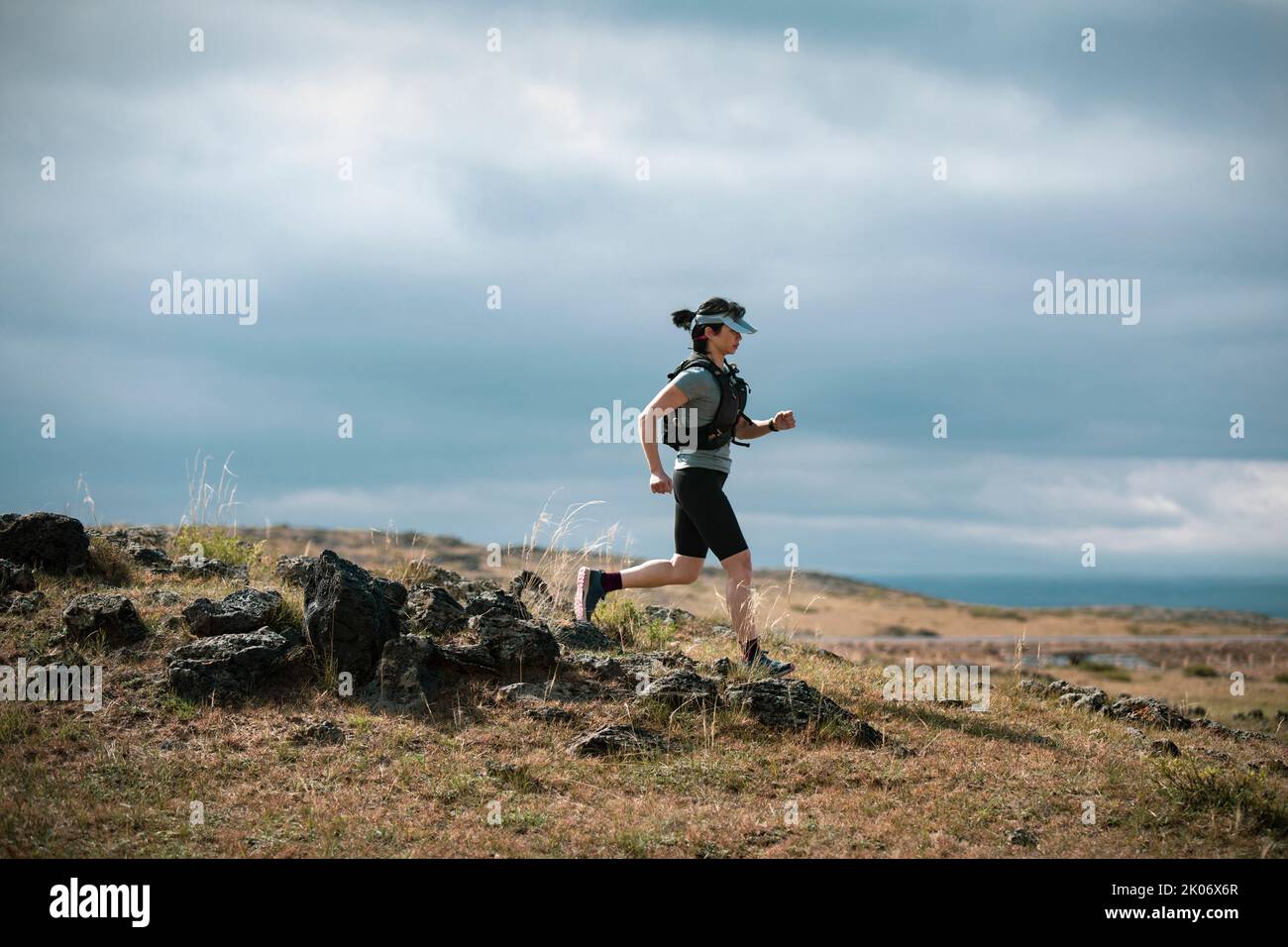 Chinese female trail runner training in nature Stock Photo - Alamy