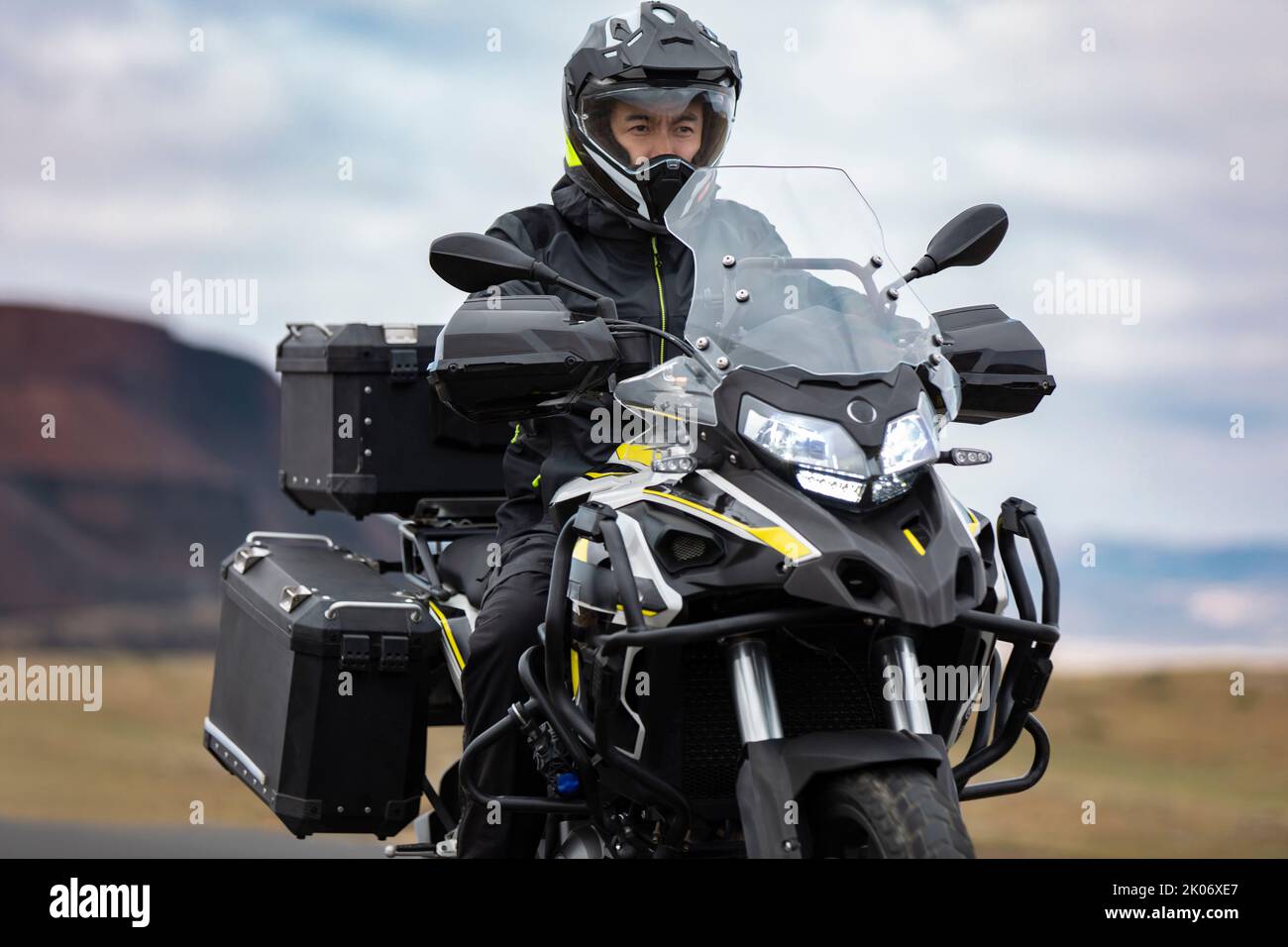 Three people riding motorcycle hi-res stock photography and images - Alamy