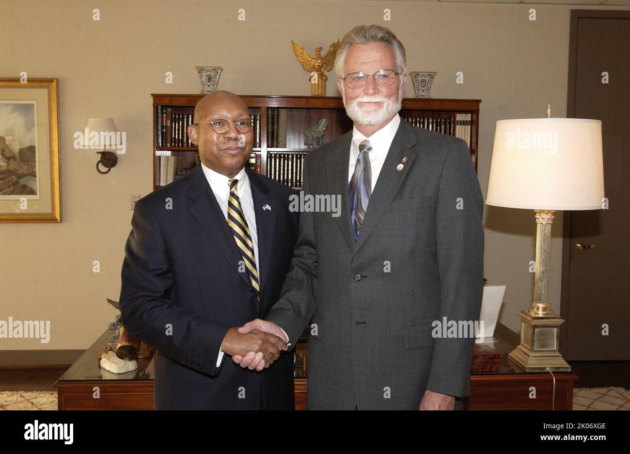 Visit of Secretary Alphonso Jackson and aides to the Ronald Reagan ...