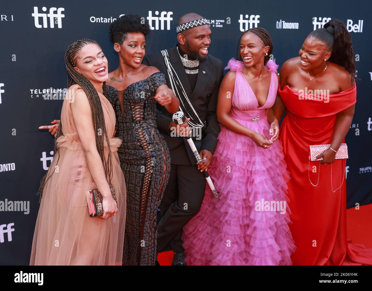 Toronto, Canada. 9th Sep 2022. (L-R) Makgotso M, Thuso Mbedu, Sivuyile Ngesi, Masali Baduza, and ...