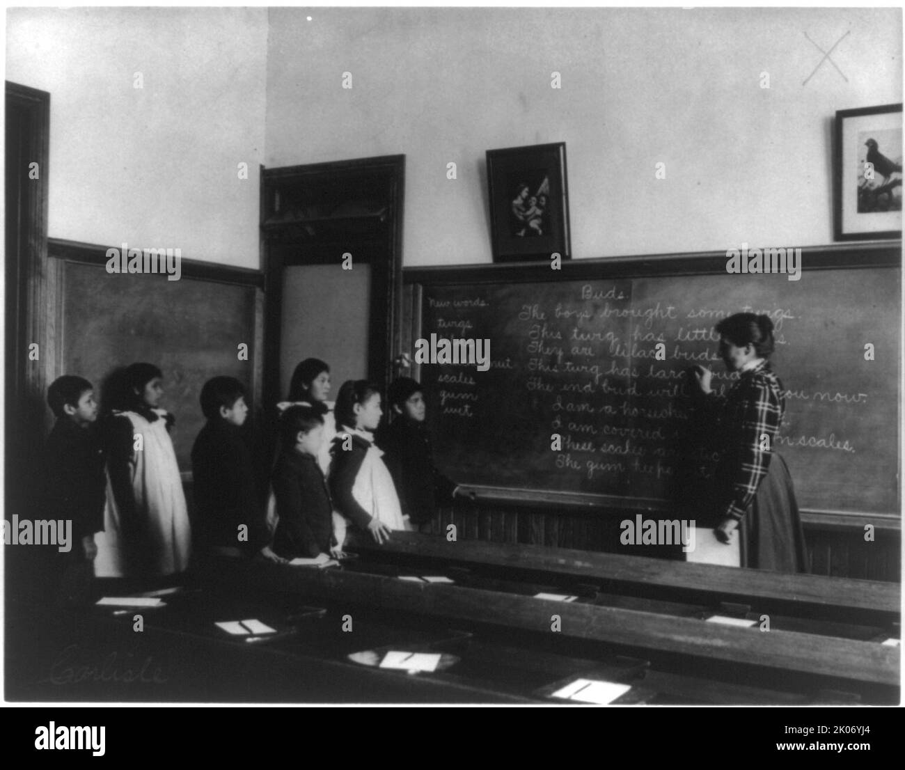 Carlisle Indian School, Carlisle, Pa. Classroom scene, 1901 Stock Photo ...
