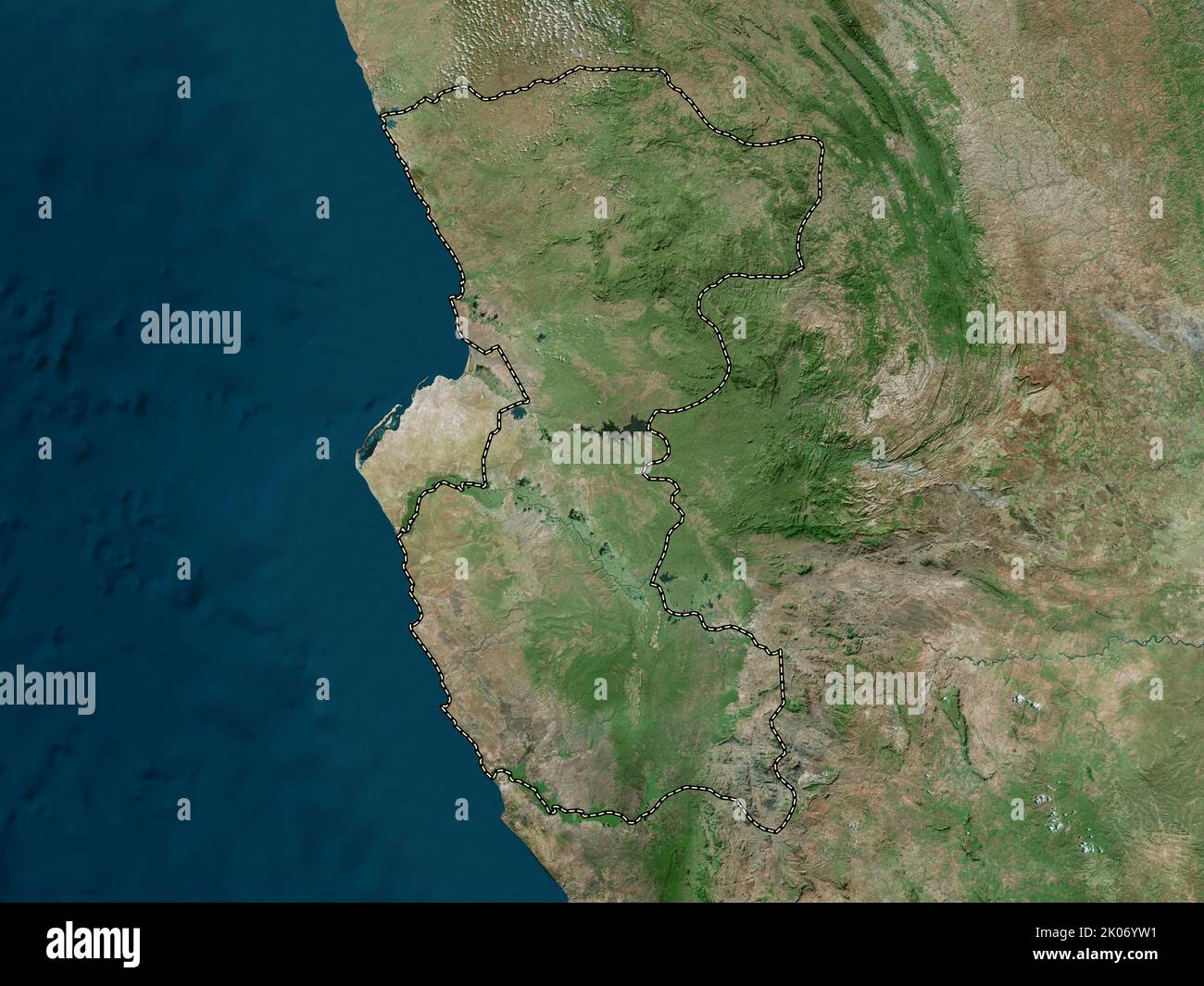 Bengo, province of Angola. High resolution satellite map Stock Photo ...