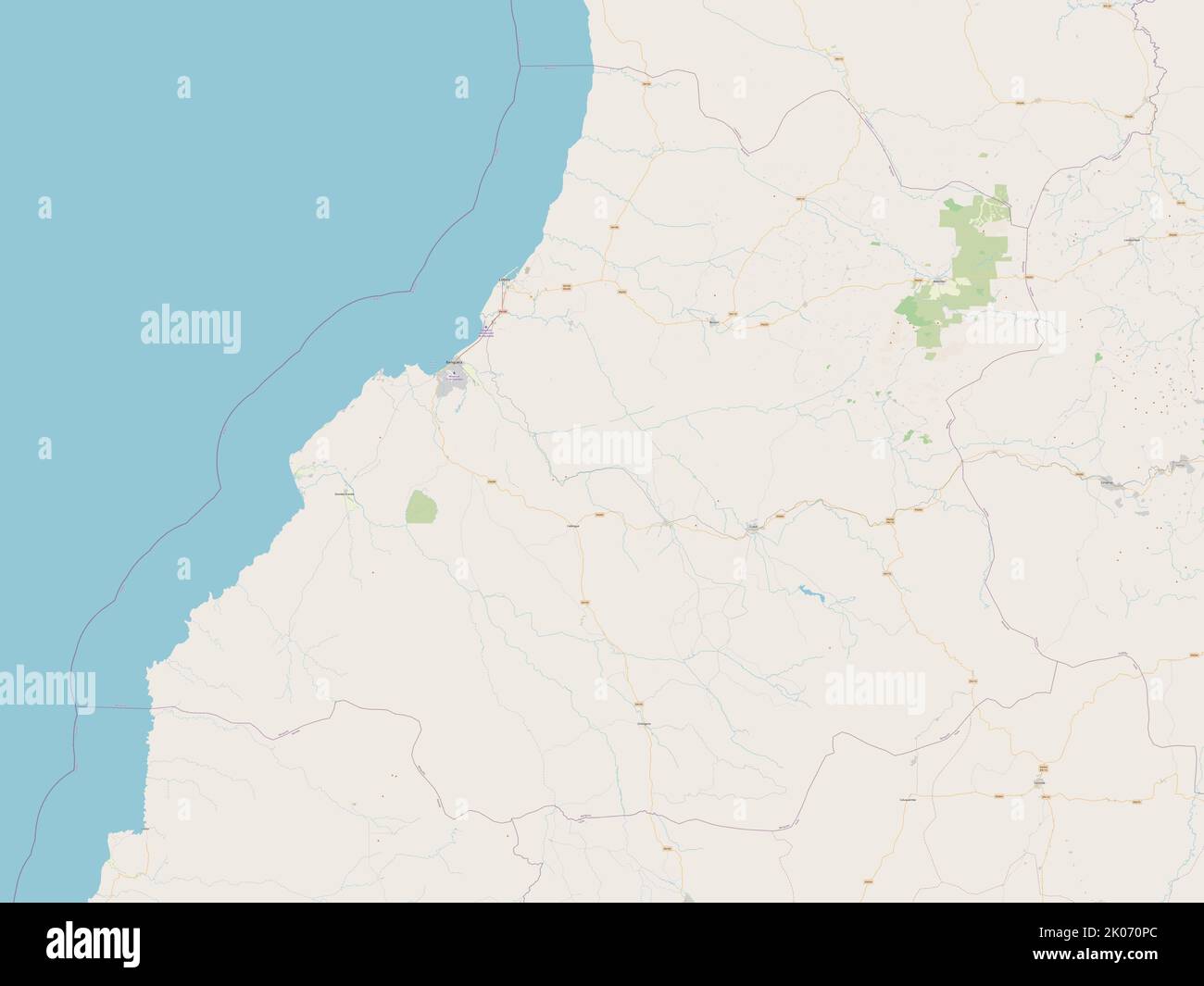 Benguela, province of Angola. Open Street Map Stock Photo - Alamy