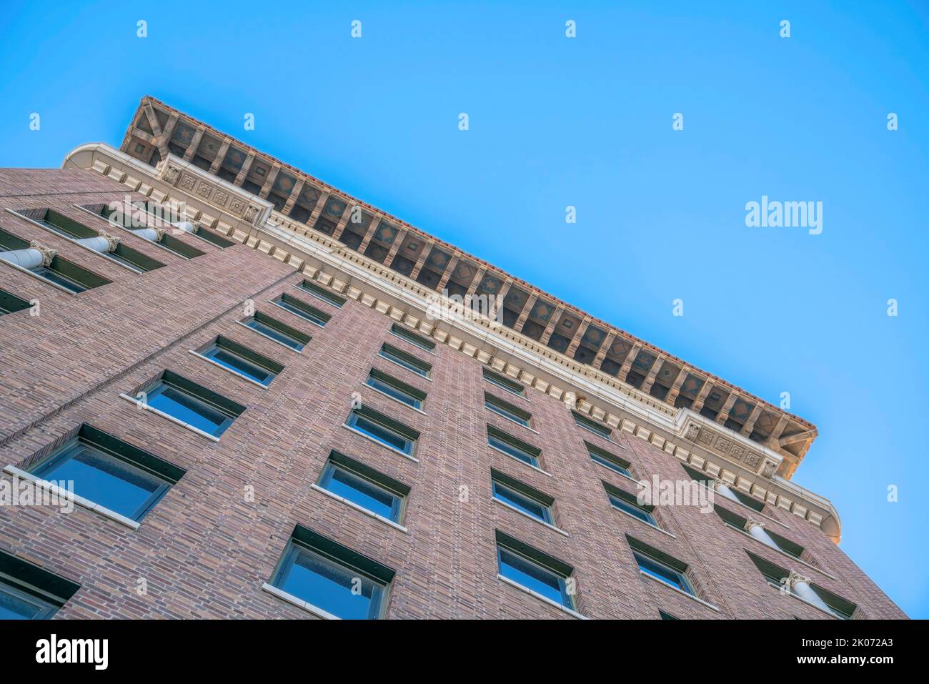 Highrise building exterior with blue sky background in Tucson Arizona ...