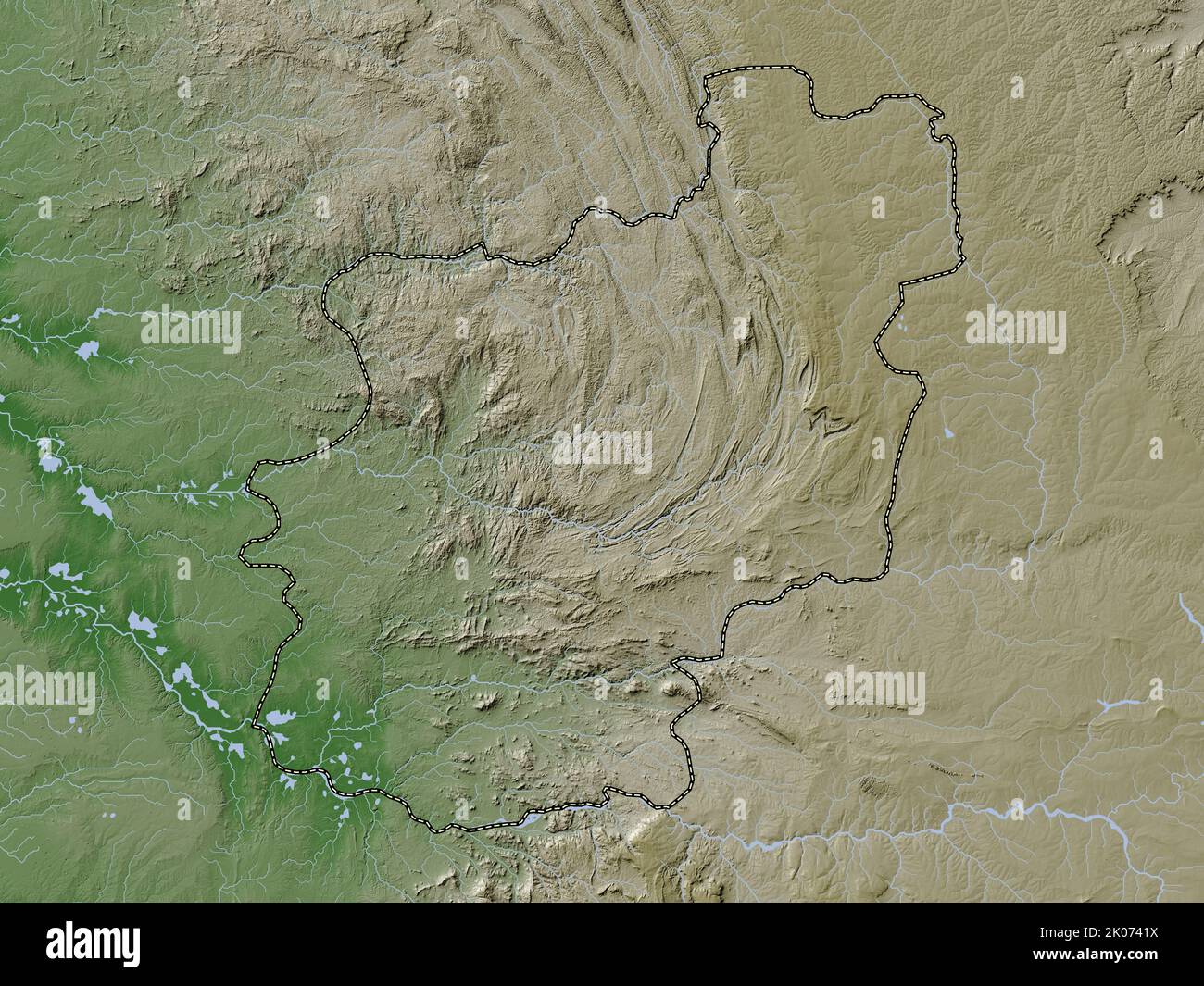 Cuanza Norte, province of Angola. Elevation map colored in wiki style ...