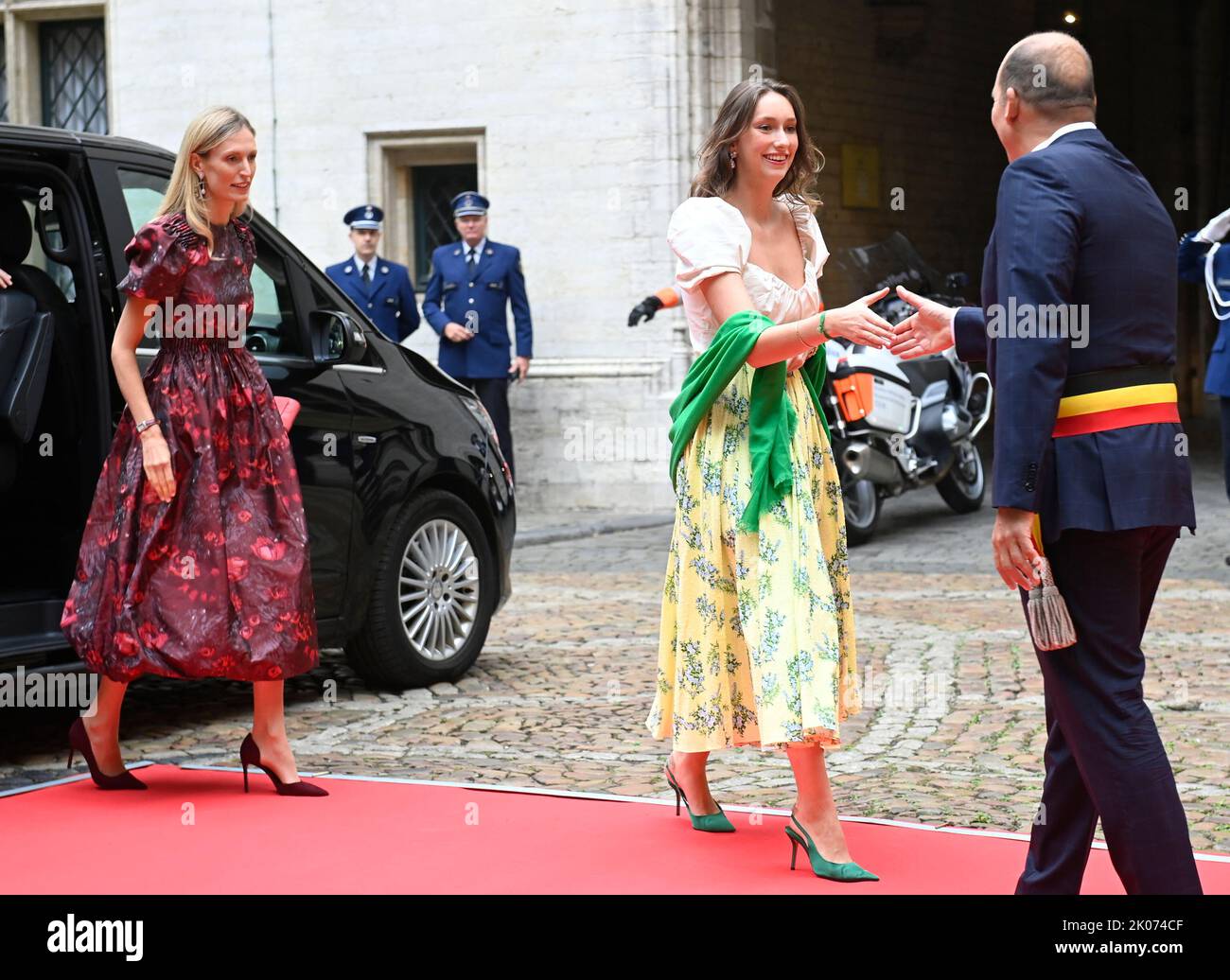 Elisabetta Rosboch von Wolkenstein and Princess Laetitia Maria arrive ...