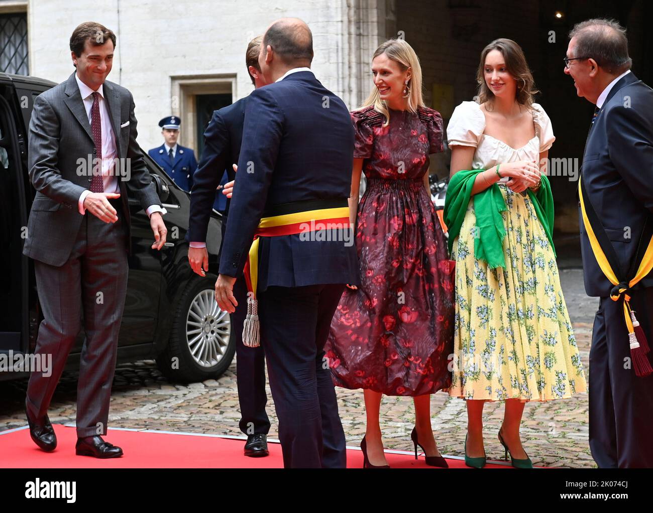 Prince Amedeo, Elisabetta Rosboch von Wolkenstein and Princess Laetitia ...