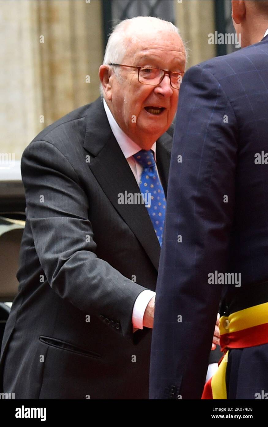 King Albert II of Belgium arrives for the official wedding at the ...
