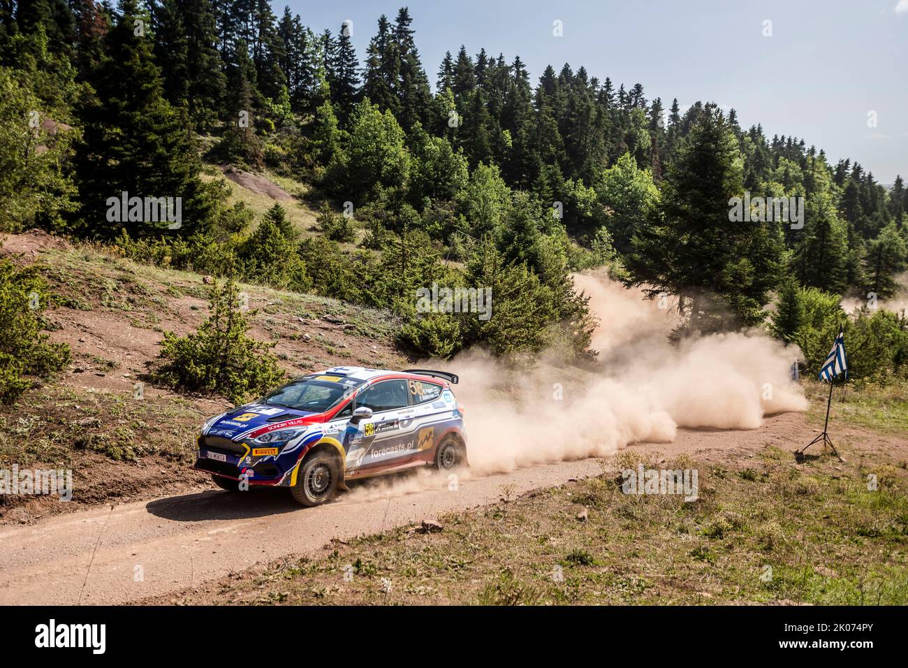 58 PAJARI Sami (fin), MALKONEN Enni (fin), Ford Fiesta Rally3, action ...