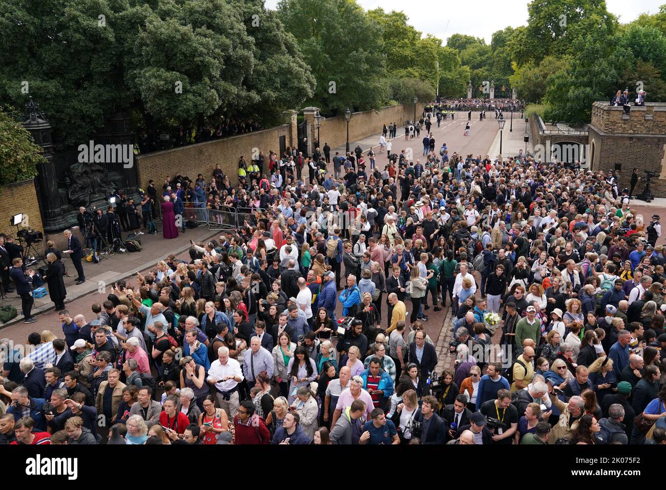 Members of the public attend the Accession Council ceremony at St James ...