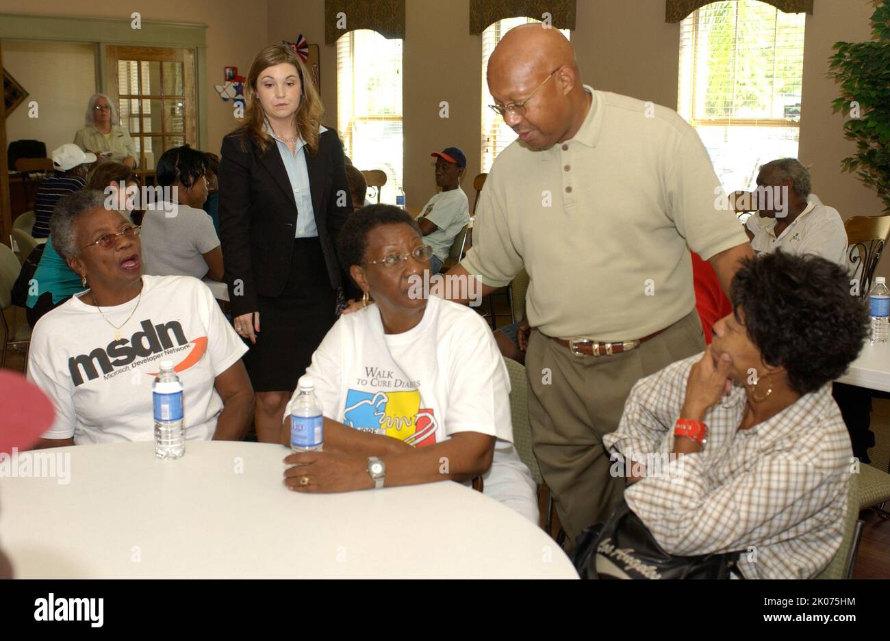 Secretary Alphonso Jackson meeting with Hurricane Katrina evacuees in ...