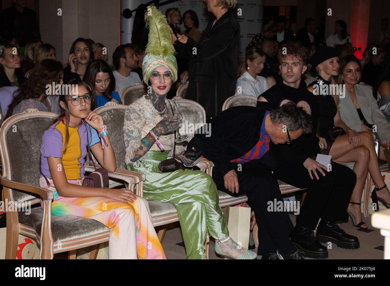 Sarah Settgast und Tochter Greta,Rolf Scheider und Felix Nieder bei der ...