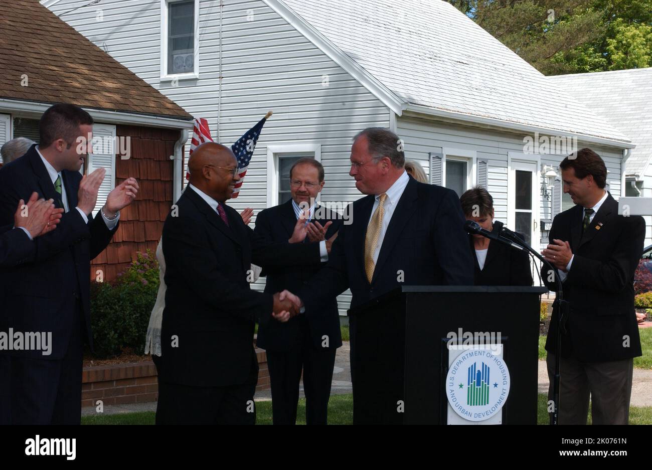 Secretary Alphonso Jackson and New York Congressman Tom Reynolds ...