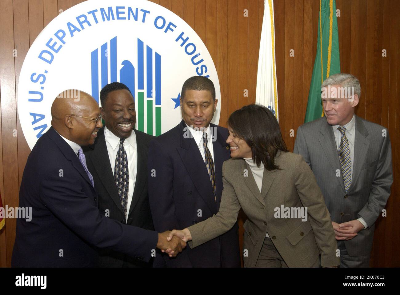 Signing ceremony at HUD headquarters, featuring Secretary Alphonso ...