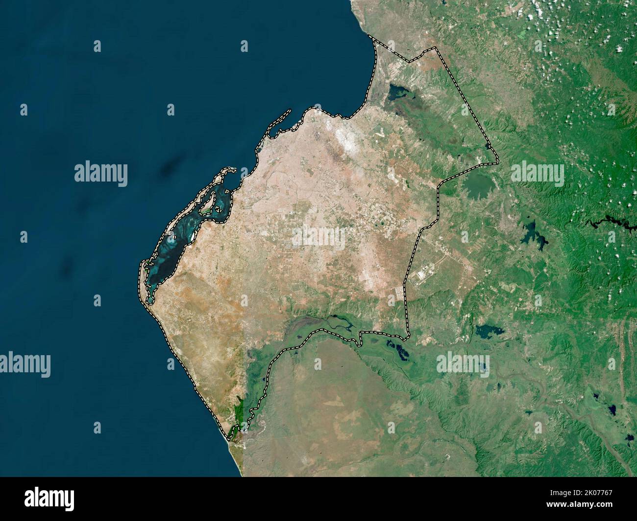 Luanda, province of Angola. High resolution satellite map Stock Photo ...