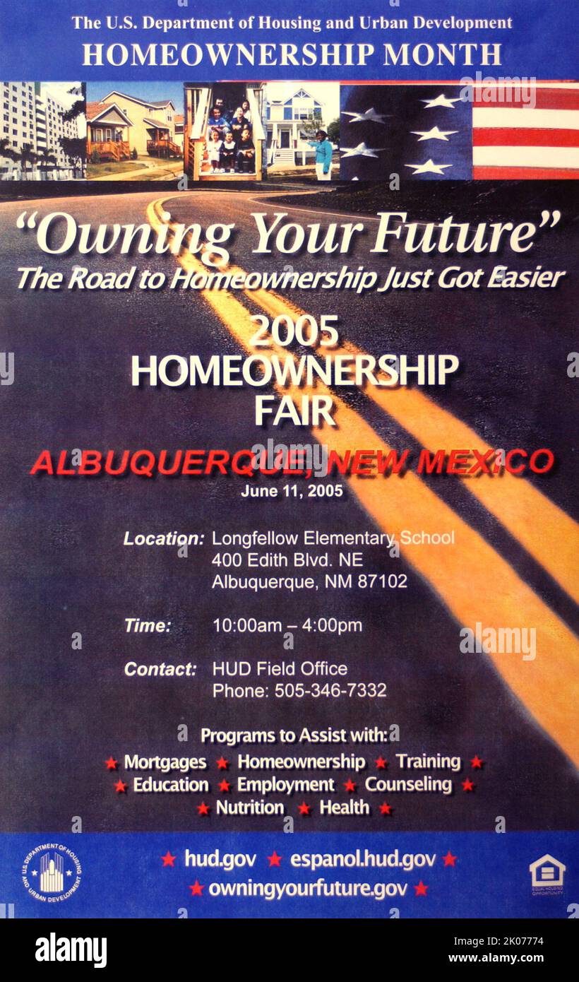 HUD Homeownership Month posters Stock Photo - Alamy
