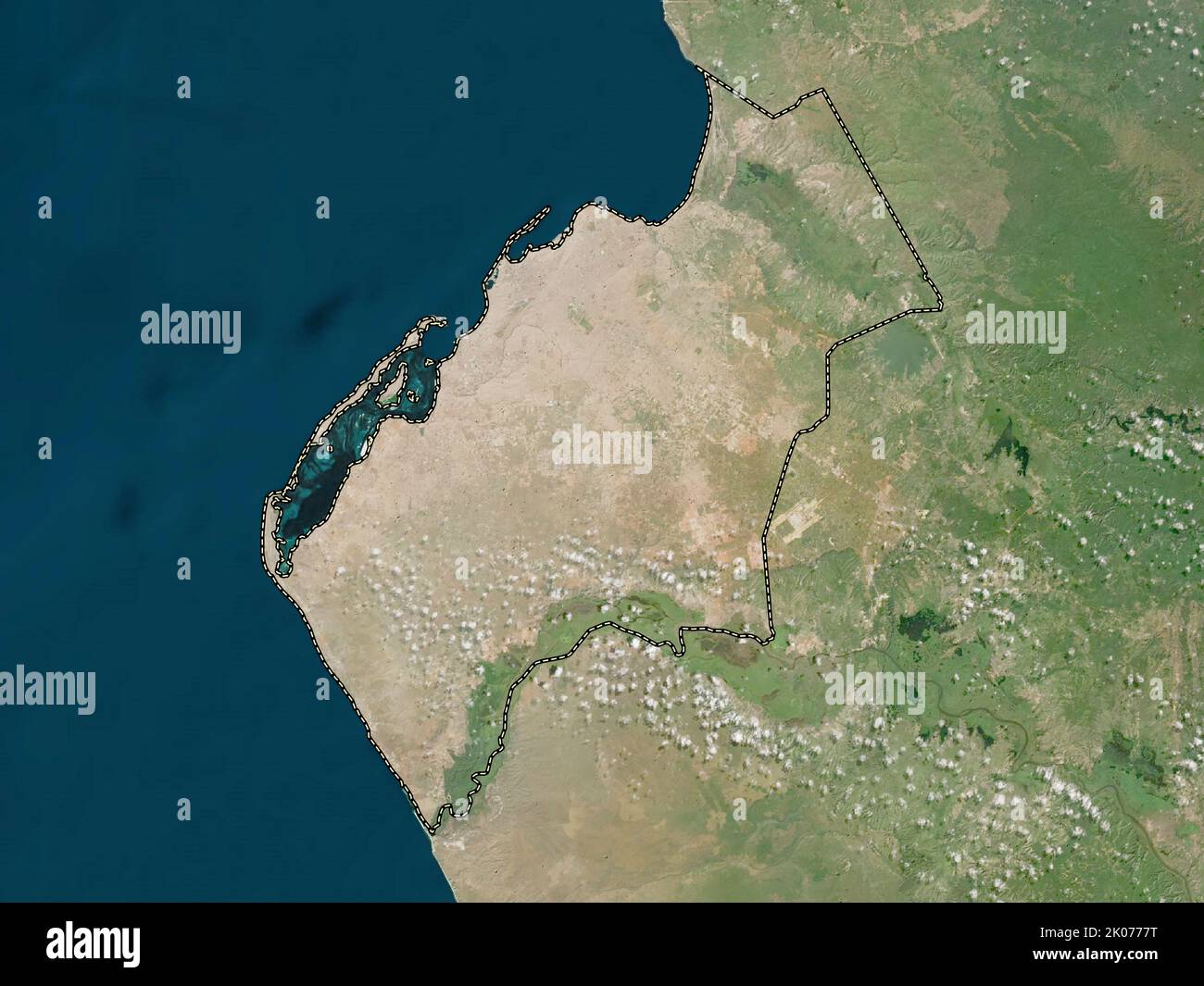 Luanda, province of Angola. Low resolution satellite map Stock Photo ...
