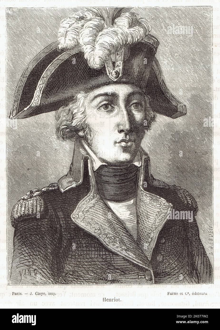 François Henriot, membre du club des Cordeliers. commandant la garde ...