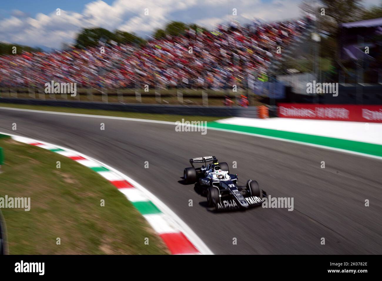 AlphaTauri's Yuki Tsunoda during practice at the Monza circuit in Italy. Picture date: Saturday ...