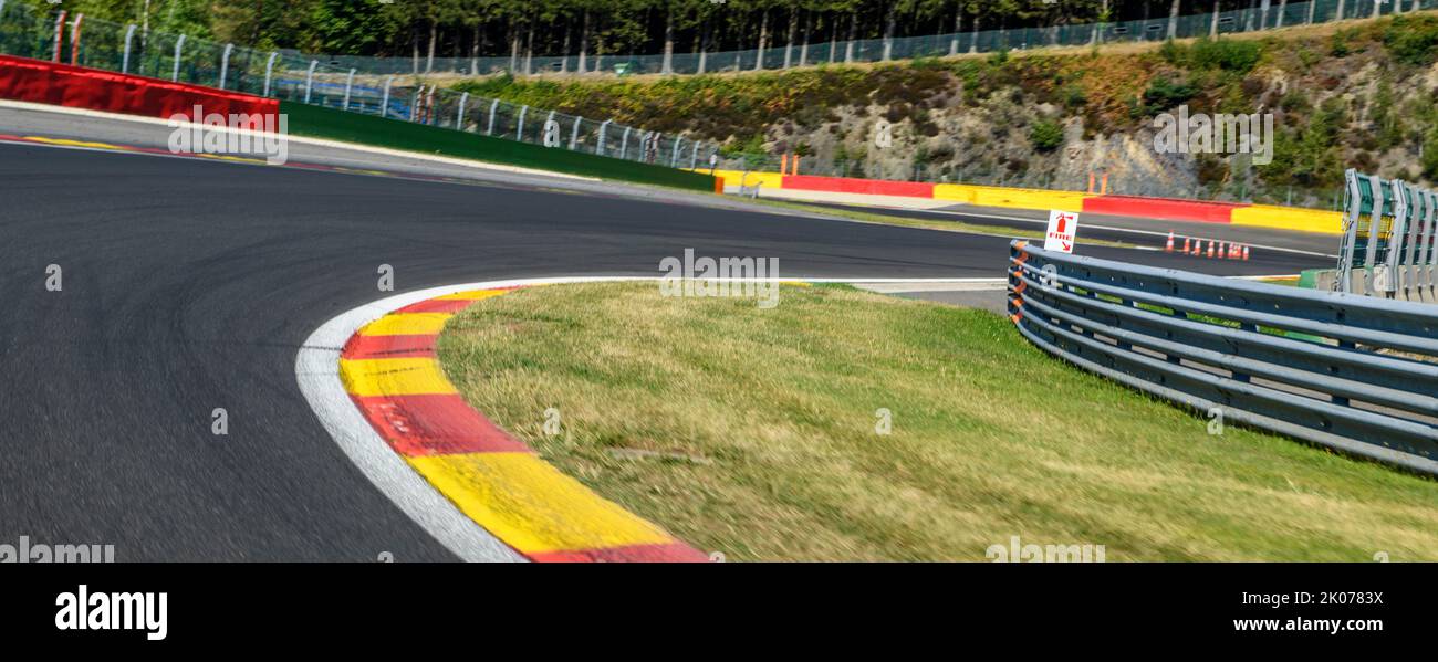 View from racer's perspective on exit of turn 8 to turn 9, FIA Formula ...