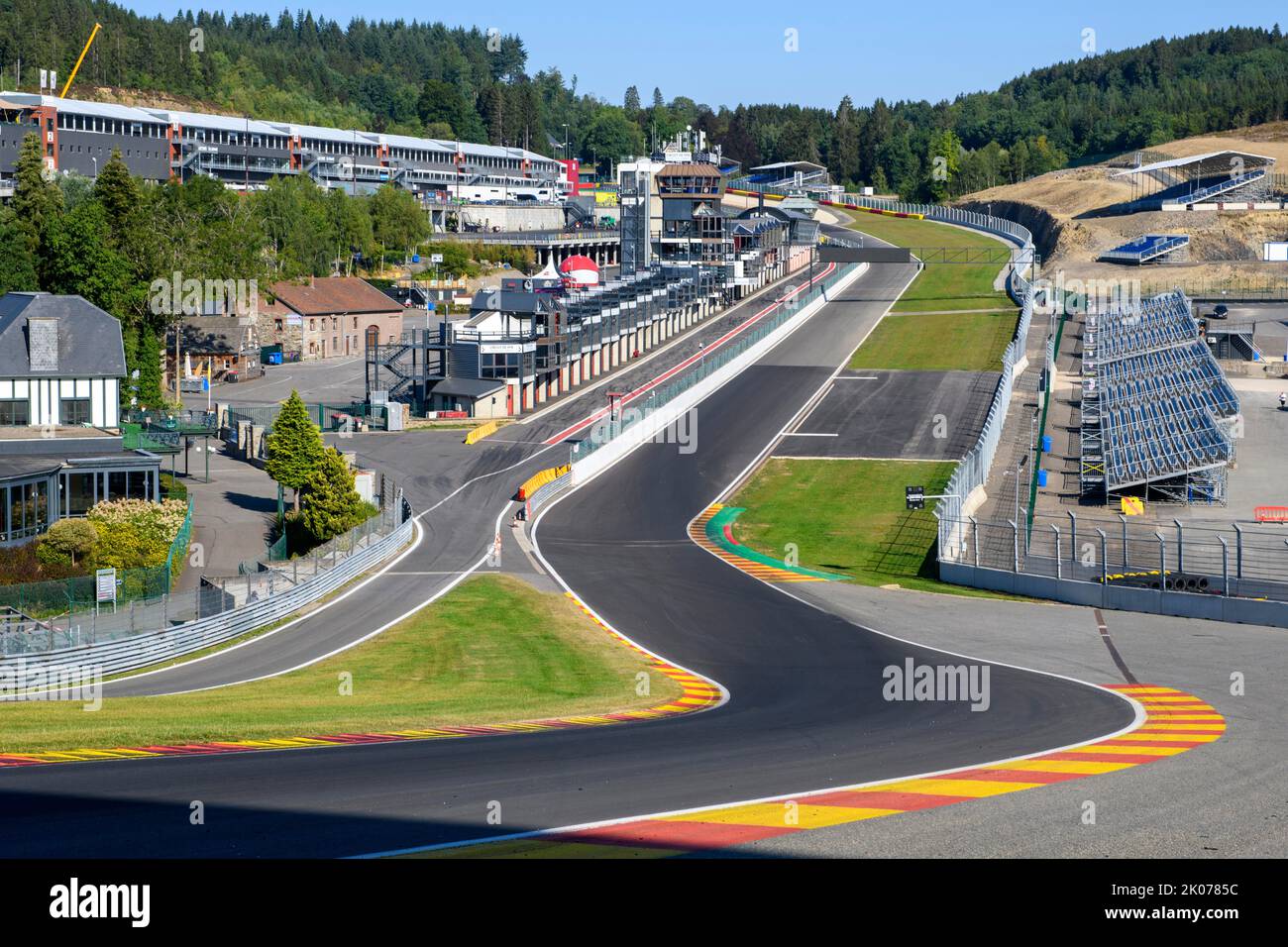 View from 40 metres high hilltop above the steep Raidillon driveway on ...