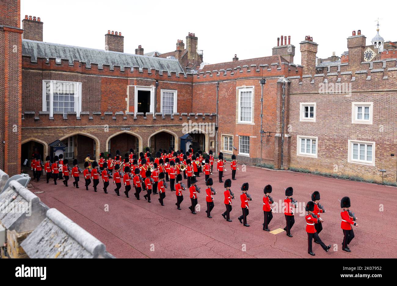 Members of the Coldstream guards before the Principal Proclamation is ...