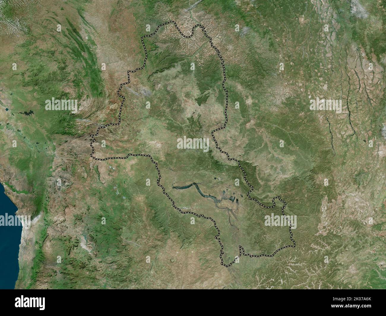 Malanje, province of Angola. High resolution satellite map Stock Photo ...