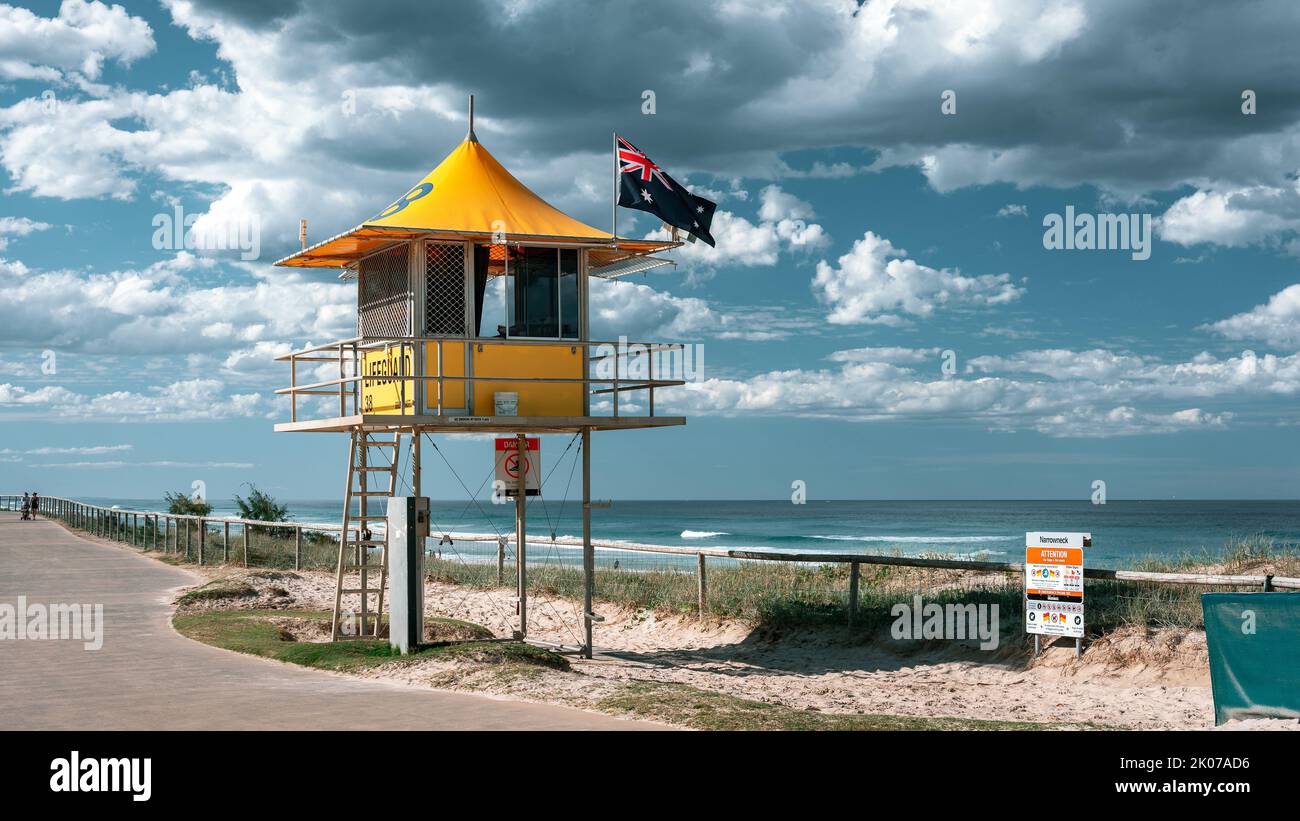 Gold Coast, Queensland, Australia - Lifeguard's beach box in Surfers ...