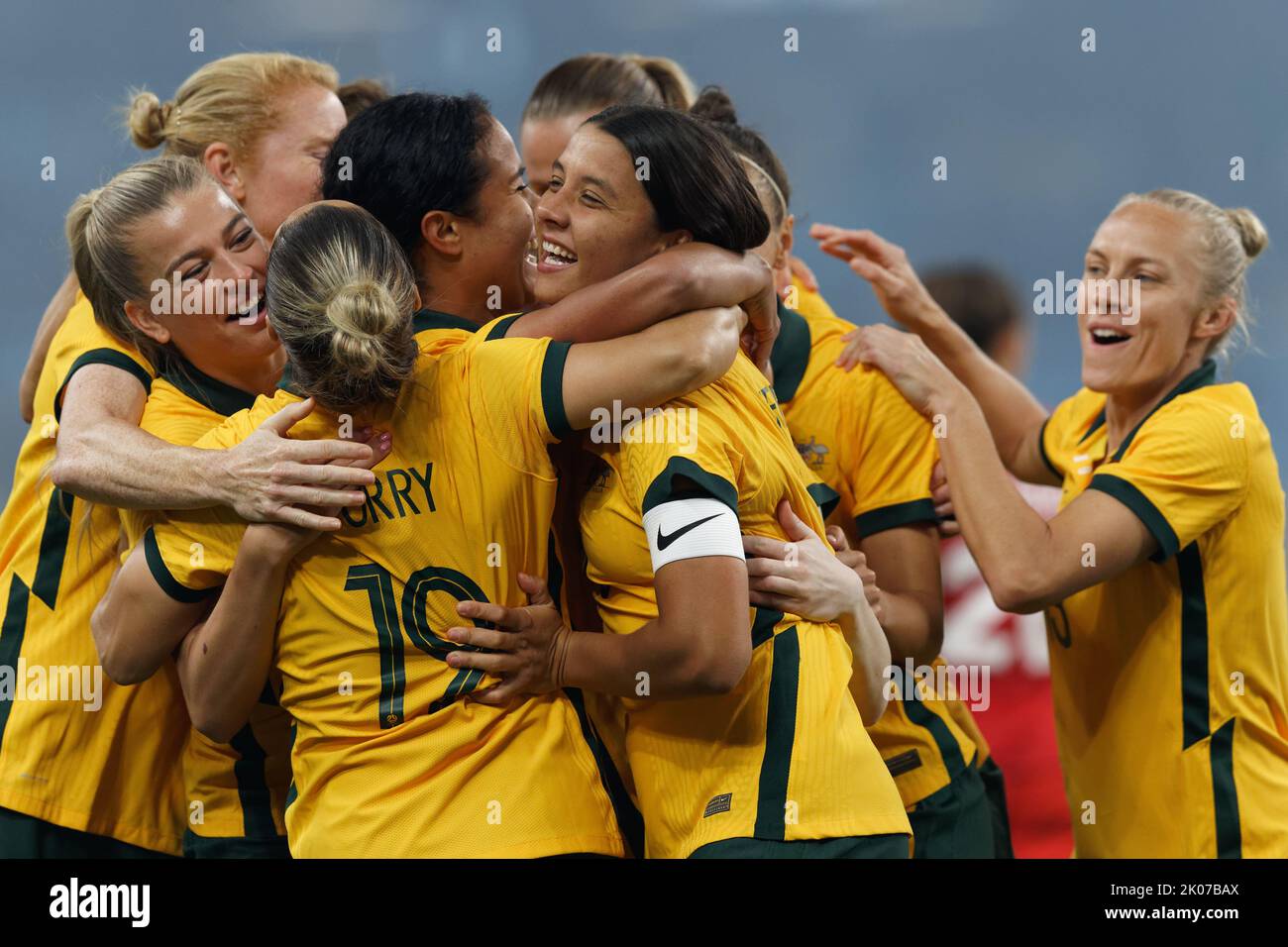 SYDNEY, AUSTRALIA - SEPTEMBER 6: Australia celebrates a goal during the ...