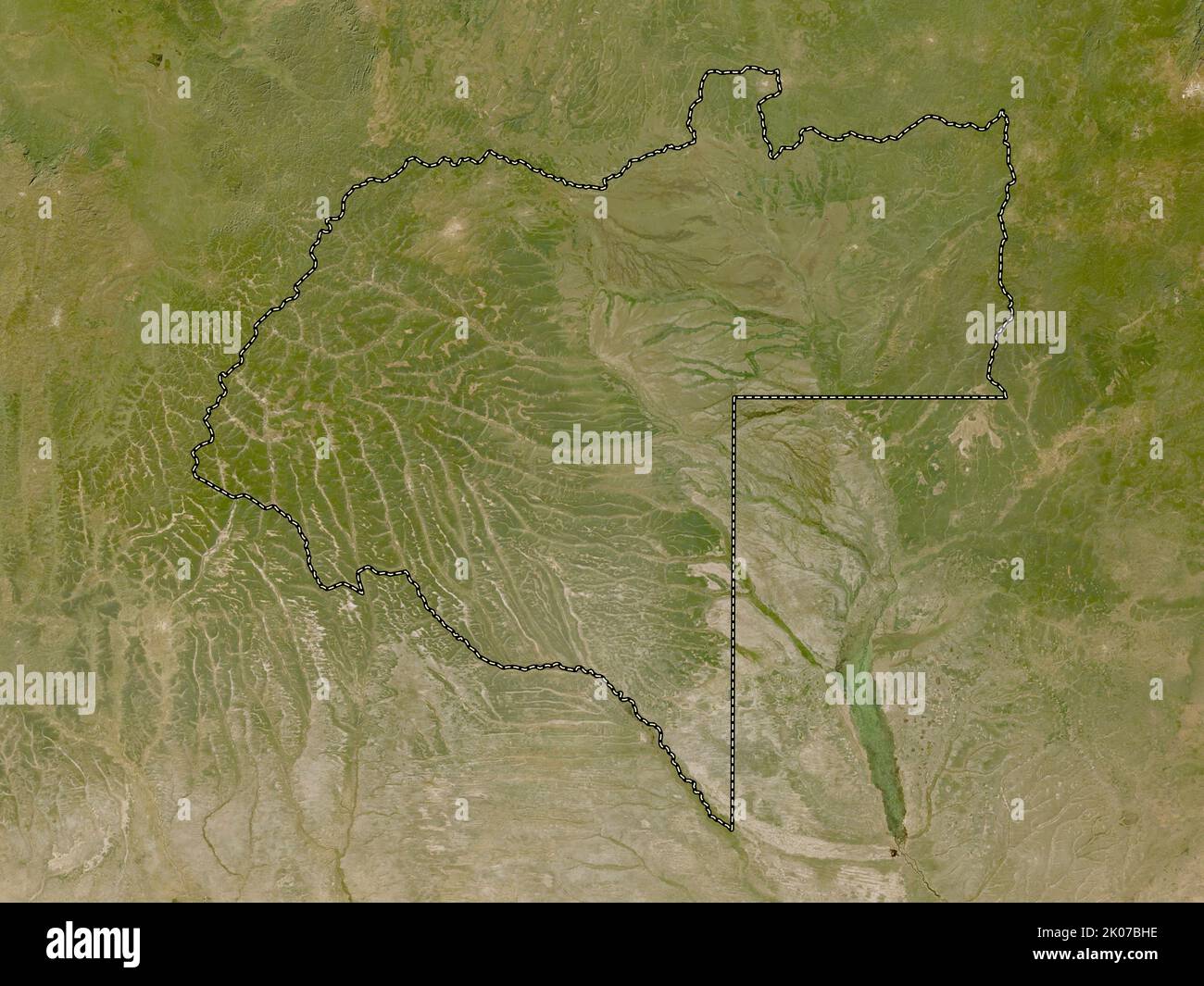 Moxico, province of Angola. Low resolution satellite map Stock Photo ...