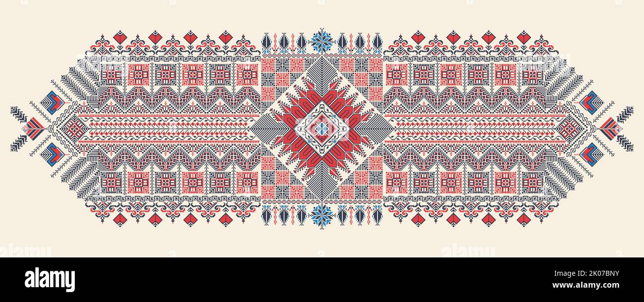 Tatreez, decorative Palestinian embroidery symbol Stock Photo - Alamy