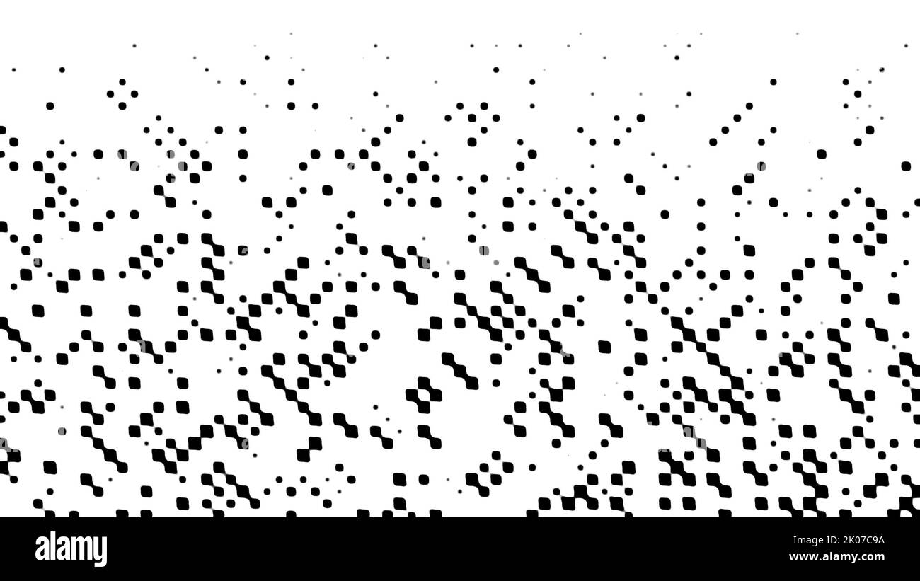 Many rows on blurred dots, computer generated abstract background, 3D ...