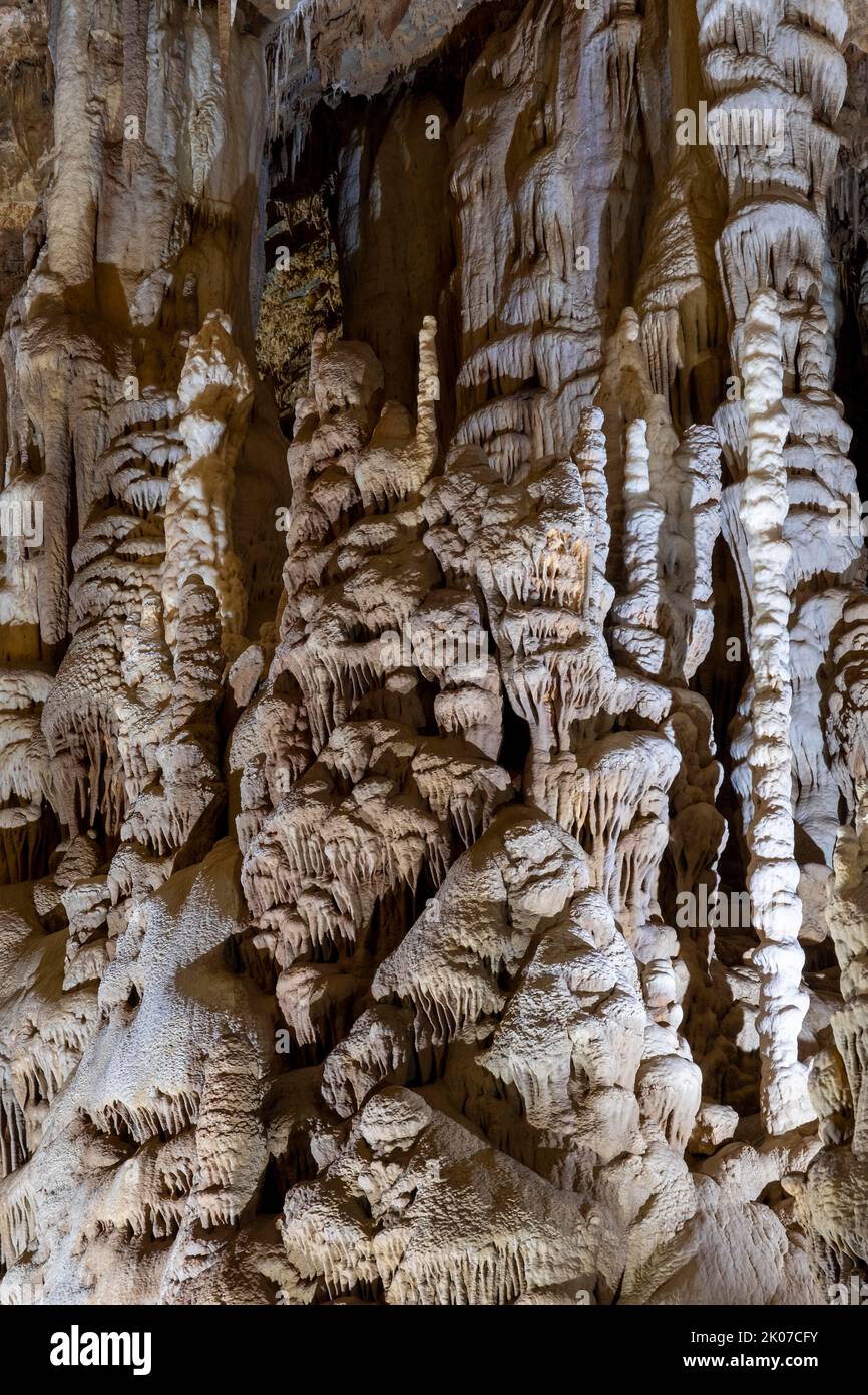 Stalactites in the Katerloch stalactite cave, Weiz, Styria, Austria ...