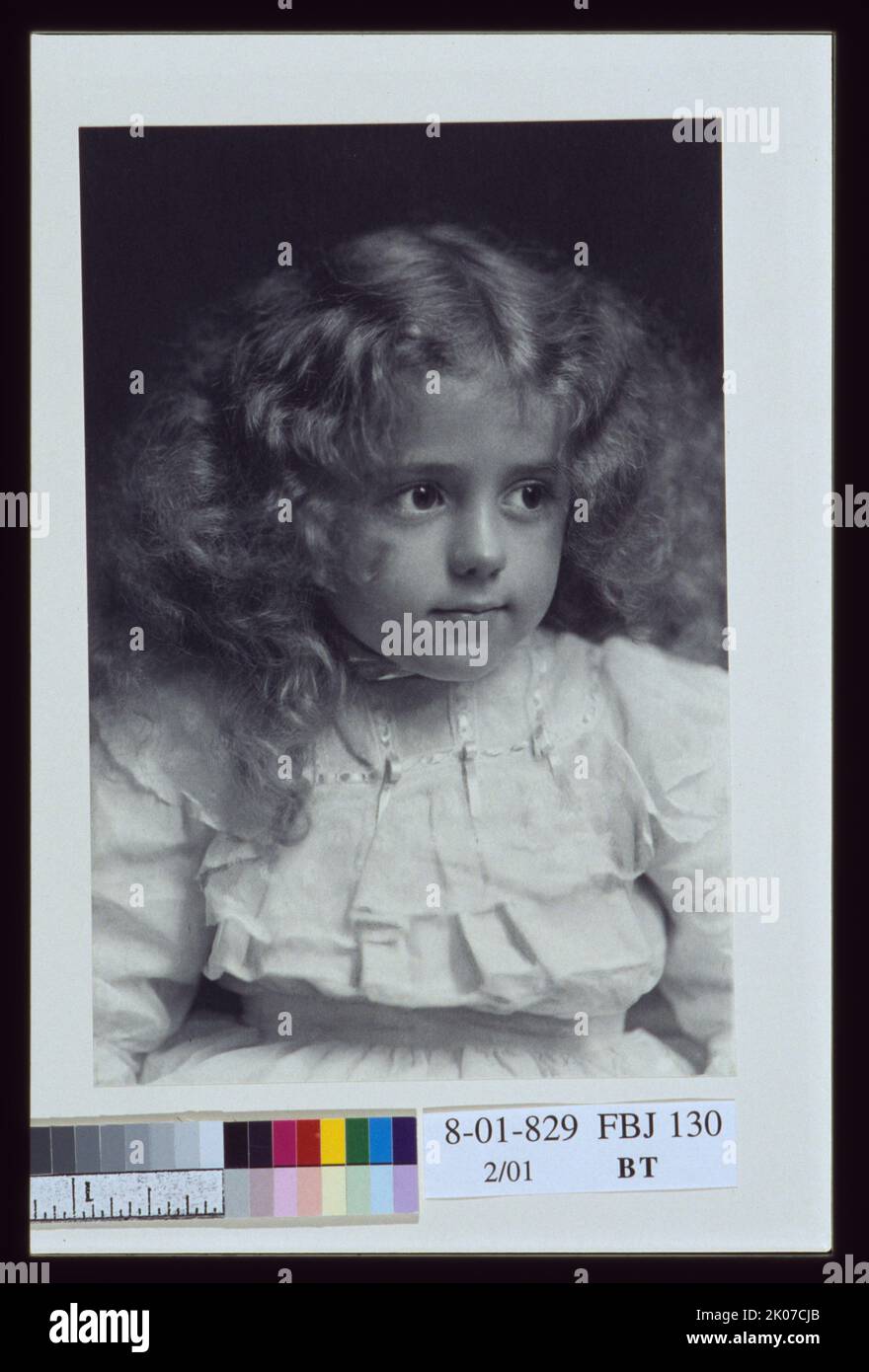 Little girl with fair, wavy hair, c1900 Stock Photo - Alamy