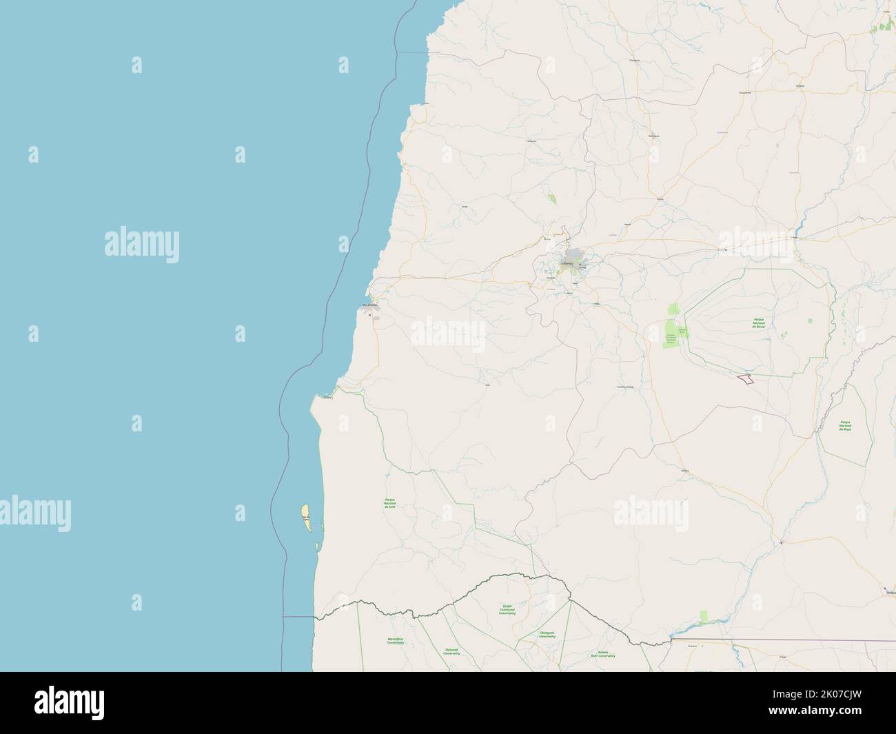 Namibe, province of Angola. Open Street Map Stock Photo - Alamy