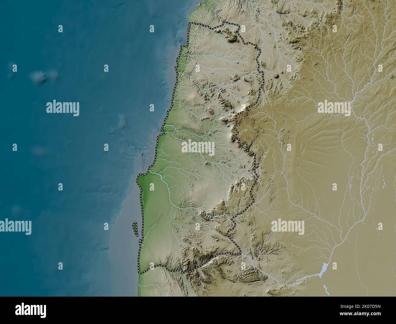 Namibe, province of Angola. Elevation map colored in wiki style with lakes and rivers Stock ...