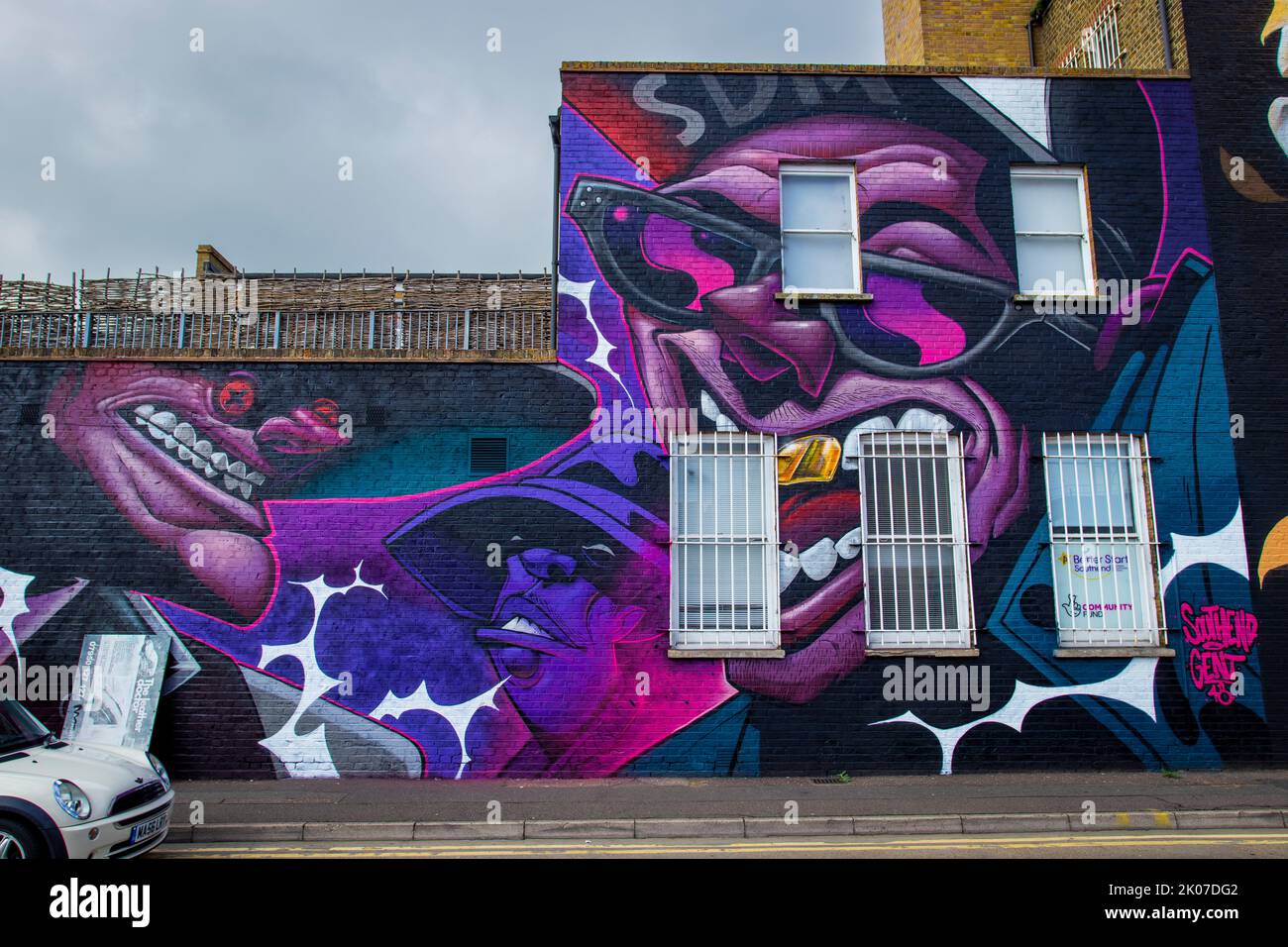 Graffiti art at the Southend City Jam Street Art Festival, Southend-on ...